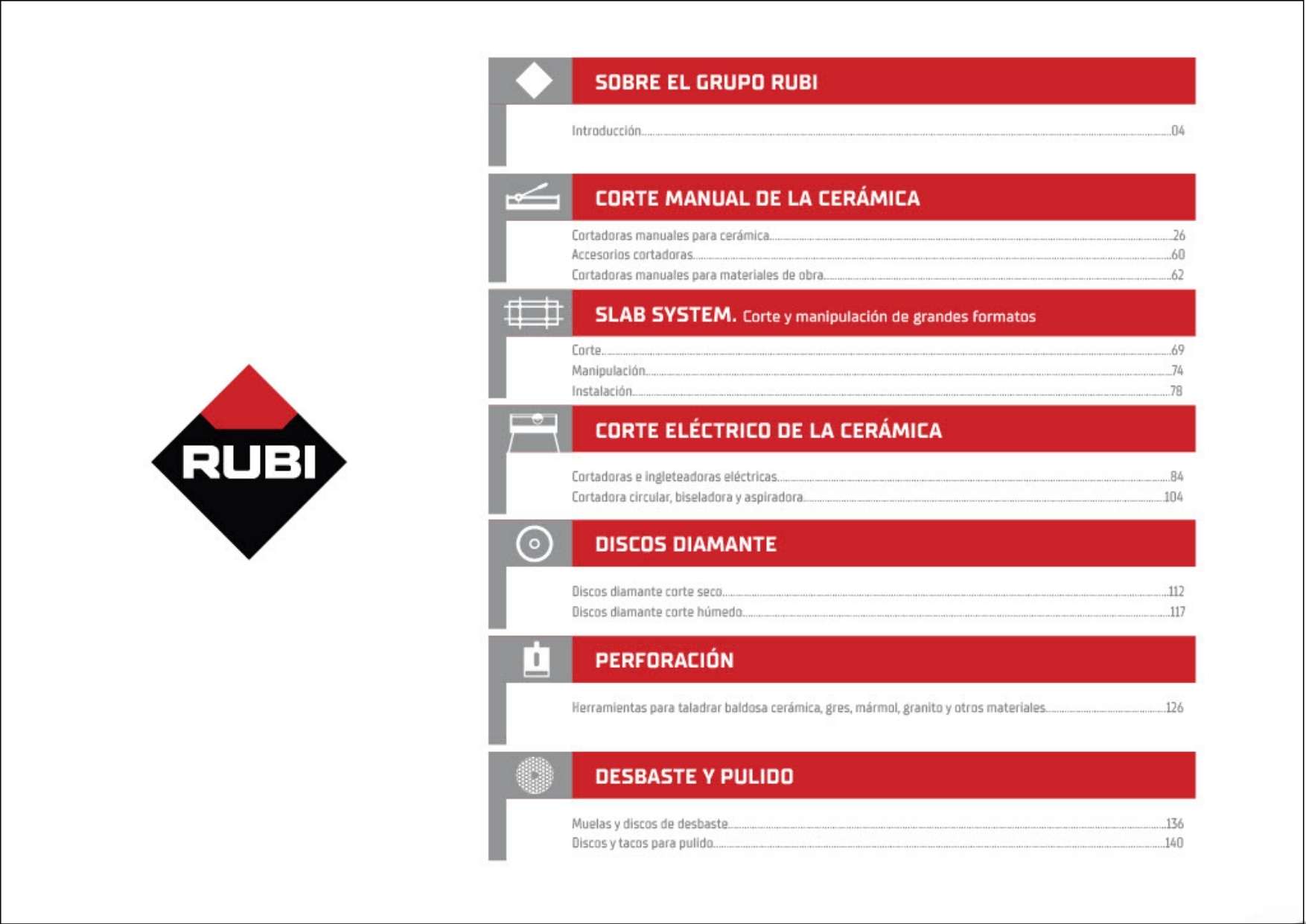 Nuevo catálogo RUBI